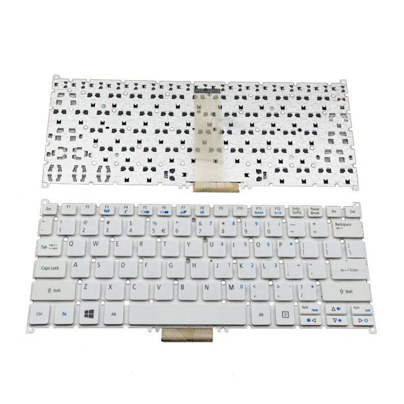 Клавиатура за лаптоп Acer Aspire V5-122P White Without Frame UK / Бяла ...